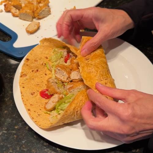 Savory Caesar Chick'n Wrap | Organizing A Plant Based Life