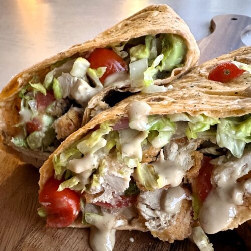 Savory Caesar Chick'n Wrap | Organizing A Plant Based Life