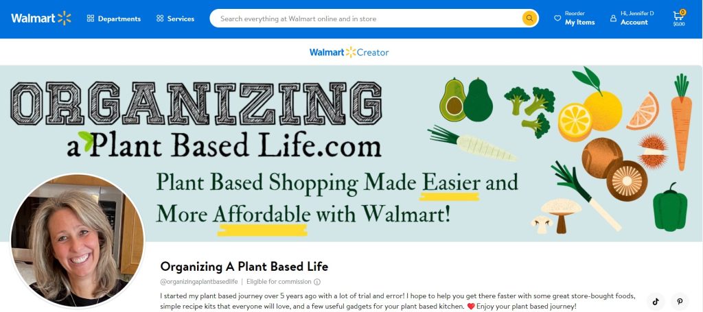 Our Walmart Storefront | Organizing A Plant Based Life